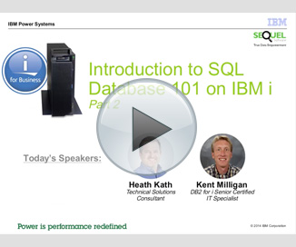 Introduction to SQL on DB2 for i | Video